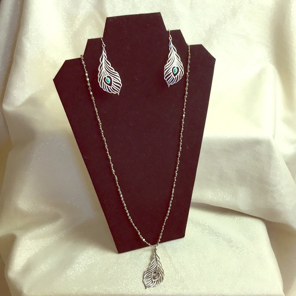 Lucky Brand | Jewelry | Lucky Brand Silver Leaf Necklaceearrings | Poshmark